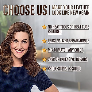 ARCSSAI ARCSSAL Leather Repair Kit for Furniture, Sofa, Jacket, Car Seats and Purse. Super Easy Instructions to Match Any Color, Restore Any Material, Bonded, Italian, Pleather, Genuine