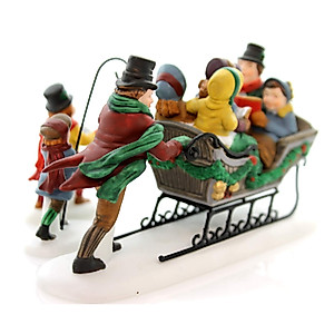 Department 56 Dickens A Christmas Carol Caroling with Crachit Family 56.58396 Porcelain, Village Accessory