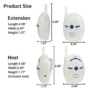 GUAZI STORE Audio Baby Monitor, Children's Voice Wireless walkie-Talkie Smart Child Monitor with 2-Way Call Function
