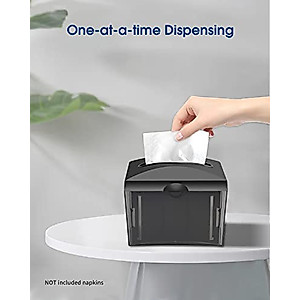 Tabletop Napkin Dispenser, Commercial Paper Napkin Dispensers, Black, 8" x 6.1" x 6.5", CHUANGDIAN