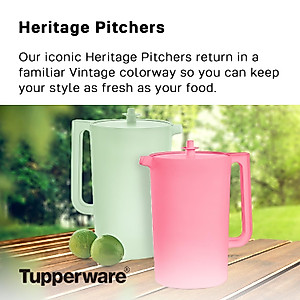 Tupperware Heritage 1 Gallon Pitcher in Mint - Dishwasher Safe & BPA Free