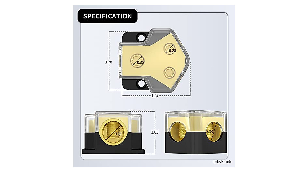 RVBOATPAT 12V Power Distribution Block for Car Audio & Marine