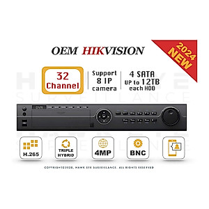 32CH HD TVI 4MP DVR - Surveillance Digital Video Recorder 32CH HD-TVI/CVI/AHD H265 Full-HD HDMI/VGA/BNC Video Output Analog & IP Camera Support Hikvision Compatible with DS-7332HQHI-K4 3 Year Warranty