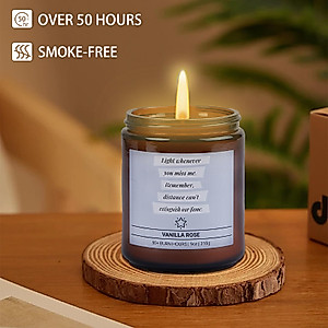 Jar Candle, Bring Warmth to her Heart with Scented Candles - The Perfect Miss You Gift, Mother's Day or Birthday Gift for Women. Light Whenever You Miss me Remember. Distance, Can't extingui