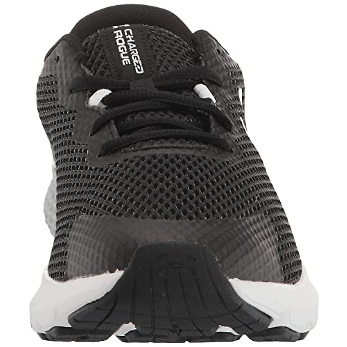 Under Armour Men's Charged Rogue 3 Road Running Shoe, Black (002)/White, 15