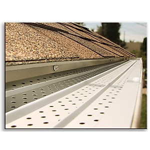 FlexxPoint 30 Year Gutter Cover System, White Commercial 6" Gutter Guards, 102'