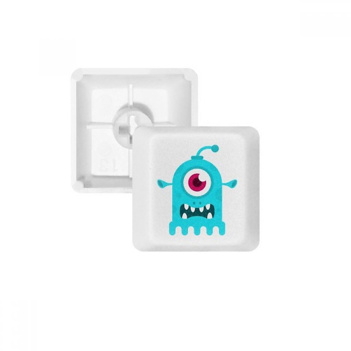 DIYthinker Universe and Alien Blue Cyclops Alien Keycap Mechanical Keyboard PBT Gaming Upgrade Kit
