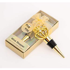 30 Pieces Crown Shape Wine/Bottle Stopper for Wedding,Anniversary or Bridal Shower Party Favors,Souvenis,Gifts or Decorations for Gusts Bulk Baby Shower Party Giveaways