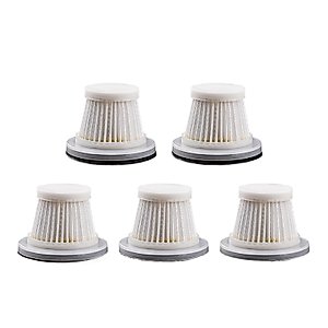 Car Vacuum Cleaner Filter Cordless Vacuum Cleaner Washable Filter Reusable Filter Element Handheld Vacuum Cleaner Accessories(Filter 5pcs)