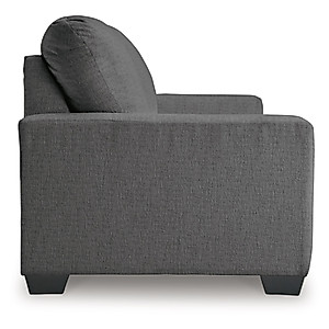 Signature Design by Ashley Rannis Casual 2-in-1 Sofa Sleeper with Folding Gel Memory Foam Mattress, Full, Gray