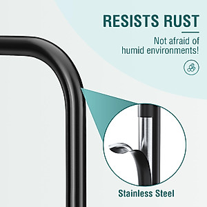 Towel Rack Bathroom Wall Holder: Black Shower Organizer Wall Mounted for Rolled Towel Storage 27.9 in