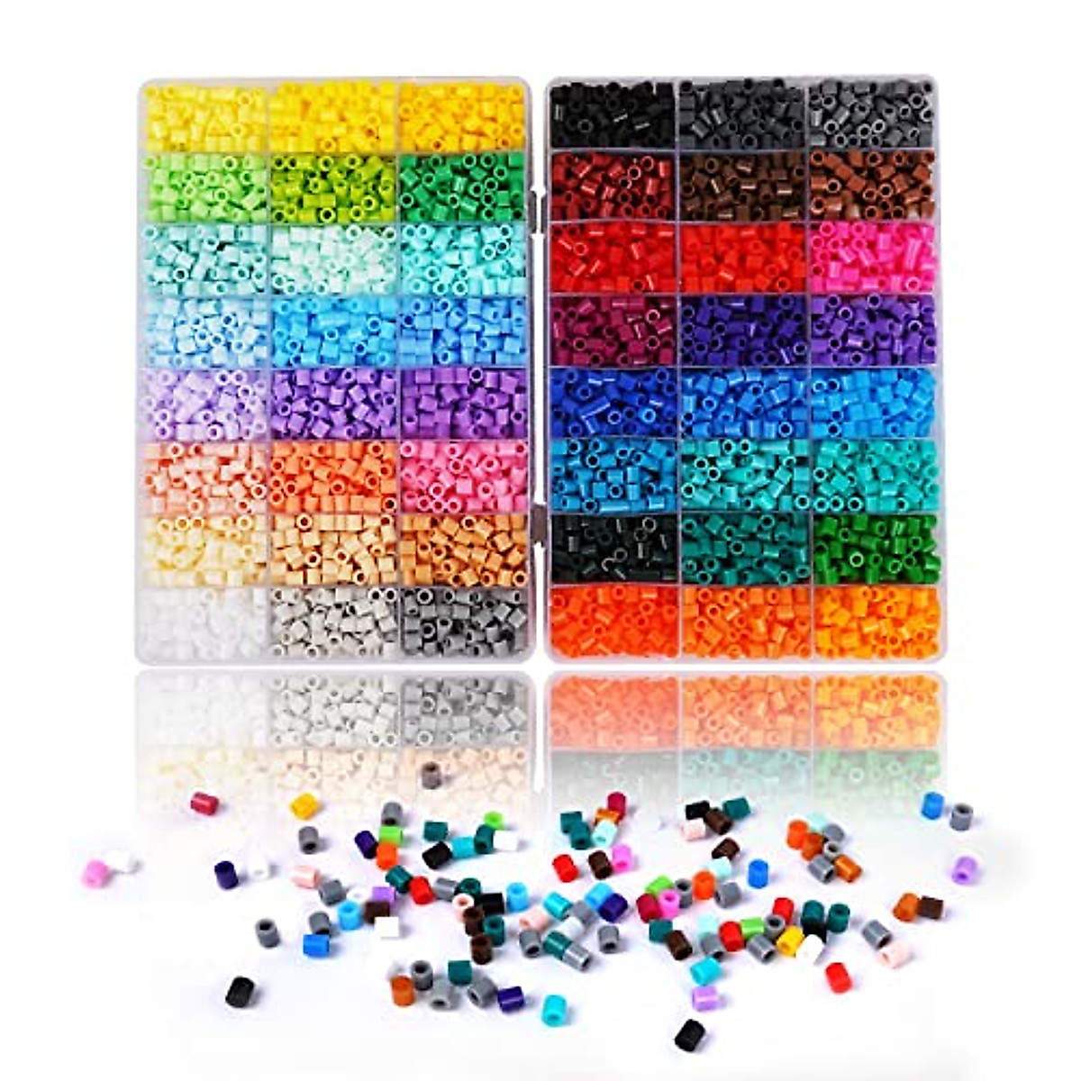 Artkal Fuse Beads 9,600 48 Colors Fusion Beads 5mm Melting Beads Sorted Beads 2 Boxes