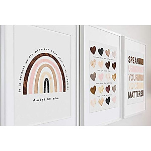 Diversity Art for Kids Always Be You! Promote Unity Celebrate Diversity - It is because we are different that each of us is special - UNFRAMED Poster Print - 5x7", 8x10", 11x14", 16x20" or 24x36"