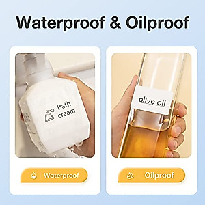 D101 Label Maker Machine with 2 Tapes - 12*40mm White Label Paper and 25*60mm White Label Paper