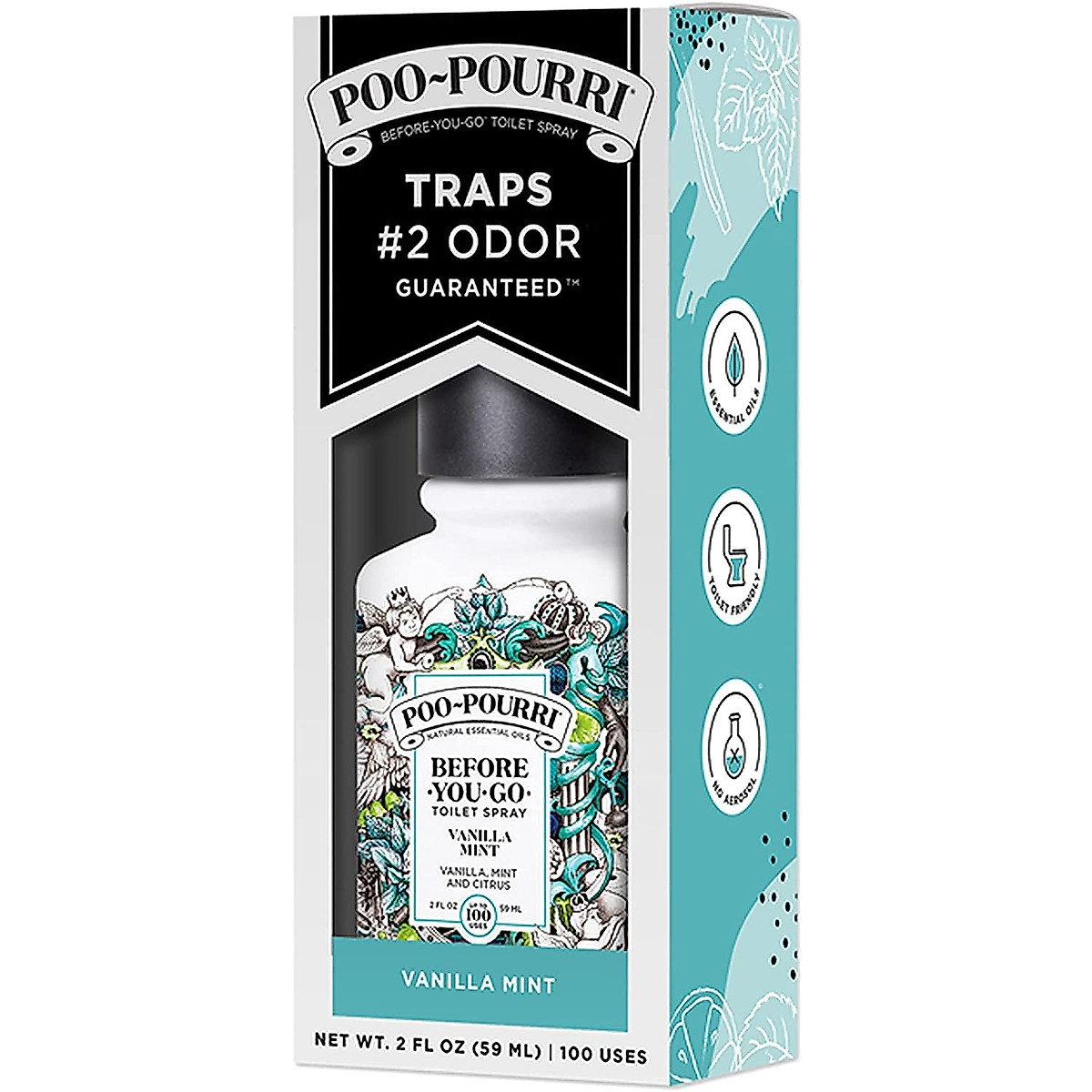 Poo-Pourri Before You Go, Vanilla Mint Scent, 59 ml (Pack of 1)