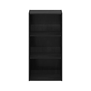 Furinno Luder 3-Tier Open Shelf Bookcase, Blackwood
