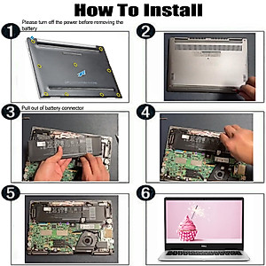 38WH Type F62G0 Laptop Battery Replacement for Dell Inspiron 7373 7370 5370 7380 7386 Vostro 5370 Series Notebook F62GO 039DY5 0YMYF6 0DHM0J 0YM5H6 0RPJC3 0TXWRR