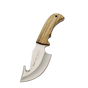 MUELA GRIZZLY-12OL Olive Wood Handle Hunting Knife with Leather Sheath