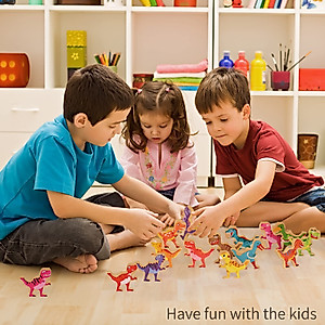 JACATO Wooden Stacking Dinosaur Toys for Kids 3-5, Wooden Montessori Toys for Boys Girls 2 3 4 Year Old, Dinosaur Toys Christmas and Birthday Gifts for Boys Girls 2-6