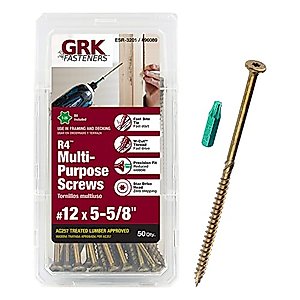 GRK 96089#12/14 x 5-5/8" R4™ Multi-Purpose Screws 50 Count