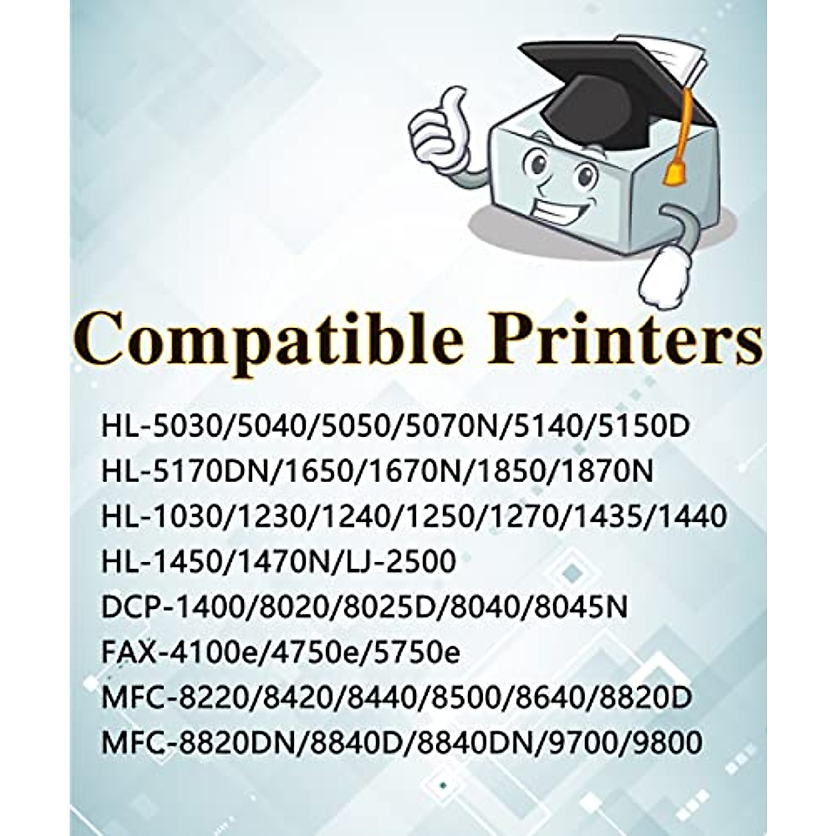 MM MUCH & MORE Compatible Toner Cartridge Replacement for Brother TN460 TN-460 TN 460 for DCP-1200 DCP-1400 HL-1030 HL-1230 HL-1240 HL-1250 HL-1270n MFC-1260 MFC-1270 MFC-2500 Printer (1-Pack, Black)