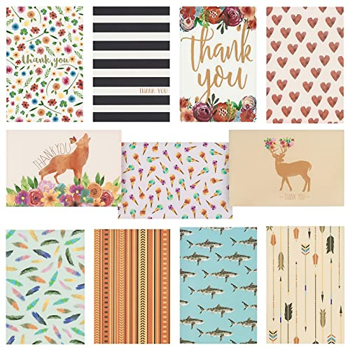 48-Pack Assorted Cards with Envelopes for All Occasions, Box Set of Greeting Cards for Birthdays, Congratulations, Weddings, Thank You, Thinking of You Notes, 48 Designs (4x6 In)