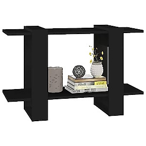 DYRJDJWIDHW Book Cabinet/Room Divider Shelving,Bookcase with Doors,White Bookcase,Suitable for Study, Bedroom, Office, Living Room,Black 31.5"x11.8"x20.1"