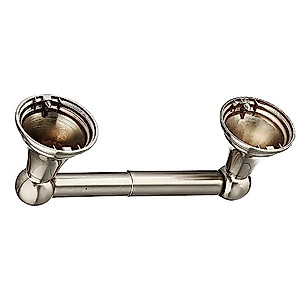 Amazon Basics AB-BR809-SN Modern Spring Toilet Paper Holder, Satin Nickel
