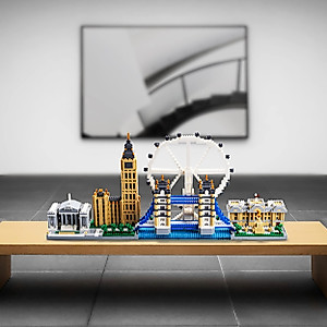 KLMEi Building Micro Mini Blocks Architecture Skylines Collection Set for Adults London Bridge Mini Bricks for Kids (3430 Pieces)