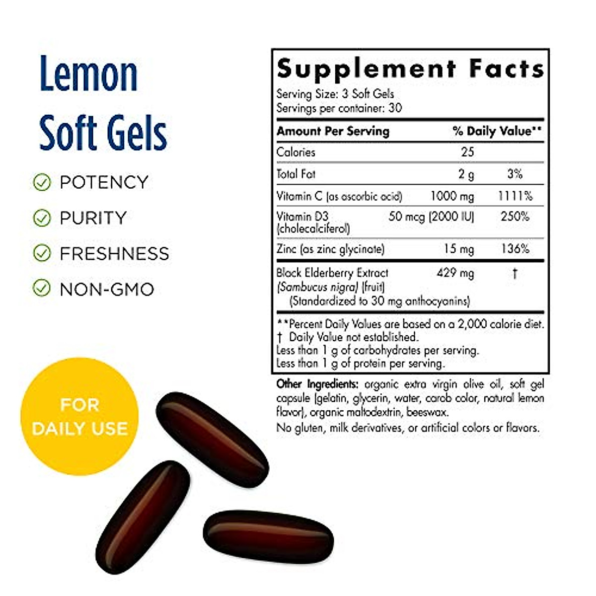 Nordic Naturals Nordic Immune Daily Defense - 90 Soft Gels - Vitamin C, Vitamin D3, Zinc & Elderberry Extract - Immune Support, Antioxidant - Non-GMO - 30 Servings