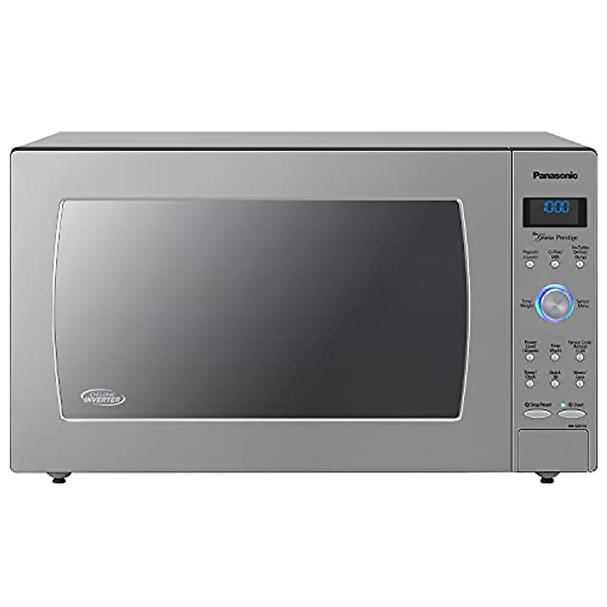 Panasonic Oven with Cyclonic Wave Inverter Technology, 1250W, 2.2 cu.ft. Countertop Microwave (Stainless Steel/Silver), Stainless & Nordic Ware Splatter Microwave Cover, 10-Inch (Pack of 2), Clear