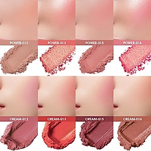 8 Colors Blush Palette, 4 Powder + 4 Cream Blush Palette, Contour and Highlight Blush Palette, Natural Nude Makeup Brighten Skin Tone Portable Makeup Blush, Professional Facial Makeup Blush