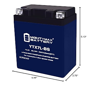 Mighty Max Battery YTX7L-BS Lithium Replacement Battery for Duralast Gold GSX7L