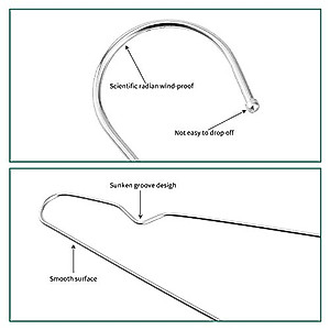 WYCQKL 40 Pack Coat Hanger and 30 Pack Hangers 16.5in