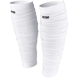 Nxtrnd Football Leg Sleeves, Calf Sleeves for Men & Boys, Sold as a Pair (White, Youth)