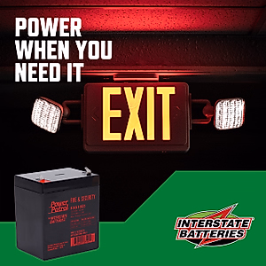 Interstate Batteries 12V 5Ah Fire & Security Battery - F1 Terminal, SLA AGM VRLA Power Patrol, Rechargeable Replacement for Fire Alarms, Locks, Security Systems (FAS1055)