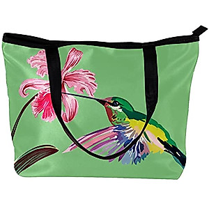 Women's Large Size Canvas Shoulder Bag Hobo Crossbody Handbag Casual Tote, animal flower bird