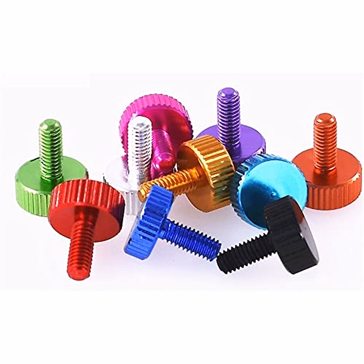 GUSTYT Screw M4x8mm Aluminum Alloy Iron Man Assembly Color Computer Case Side Panel Cover Screw Thumb Screws (Color : Portuguese Purple)