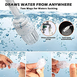 AIVOLT Cordless Pressure Washer, 800PSI Portable Power Cleaner 40V Battery Powered Cordless Power Washer with 6-in-1 & 180°Rotating Multi-Function Nozzle for Washing Cars/Fences/Siding