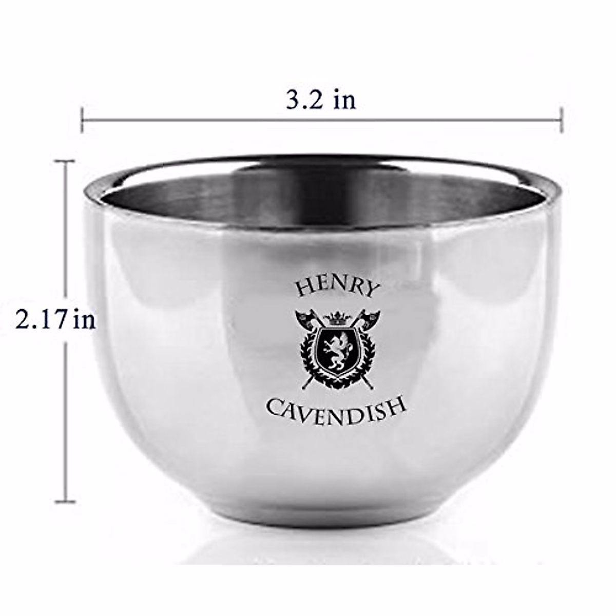 Henry Cavendish Himalaya Shaving Kit with - Shaving Soap with Shea Butter & Coconut Oil. Long Lasting 3.8 oz Puck Refill, plus Gentleman's Stainless Steel Shaving Soap Bowl.