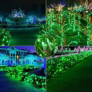 Jnaurb Decorative Light St. Patrick's Day Lights, 75 Feet 200 Led Indoor Fairy Twinkle Lights, Plug in String Light 8 Modes Waterproof for Home, Party, Holiday, St. Patrick's Day Decorations(Green)