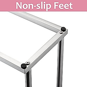 Free Standing Towel Racks for Bathroom, 2 Tier Stainless Steel Indoor Outdoor Floor Towel Rack for Hand Towel Holder Storage and Organization Modern Blanket Rack, Polished Chrome, DECLUTTR