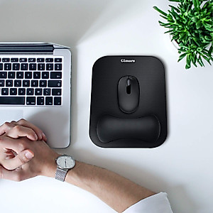 Gimars Large Smooth Superfine Fibre Memory Foam Ergonomic Mouse Pad Wrist Rest Support - Mousepad with Nonslip Base for Laptop, Computer, Gaming & Office