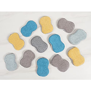 KAF Home Clean It Set of 6 Dual Sided Utility Sponges - Blue
