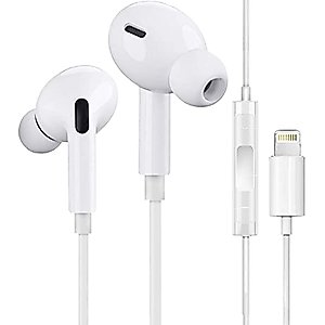 Lightning Headphone iPhone Headphone Earbuds with Lightning Connector(Built-in Microphone & Volume Control)[Apple MFi Certified] in-Ear StereoCompatible with iPhone 13 Pro Max/12/11/X/SE/8 7 - All iOS