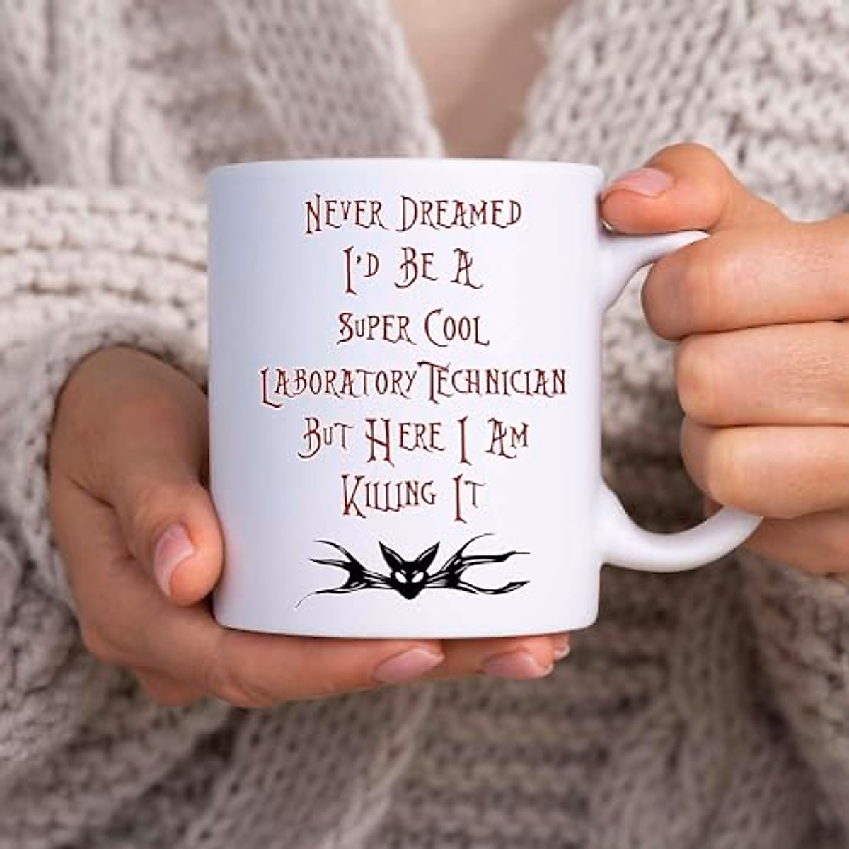 Flux Iglis Gift for Medical Professionals, Appropriate Present for Clinical Laboratory Technician on Their Birthday - Killing It, Large 11 Oz White Ceramic Coffee Mug 69873