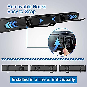 Juquline Garage Storage Tool Storage Rack, Heavy Duty Garage Tool Organizer Wall Mount Garden Yard Tool Organizer Adjustable Storage System 48Inch Max 400lbs, (8Hooks+3Rails)