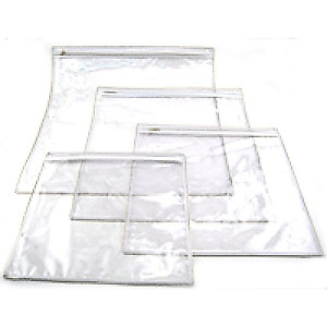 Plastic Protective Cover for Tallis and Tefillin Bag with Zipper (Large Tefillin Bag 10.75" x 10.75")