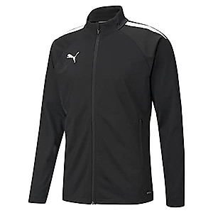 PUMA Mens TeamLIGA Training Jacket, Black/White, Large US