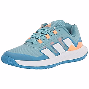adidas Women's Forcebounce 2.0 Running Shoe, White/White/Pulse Blue, 9.5
